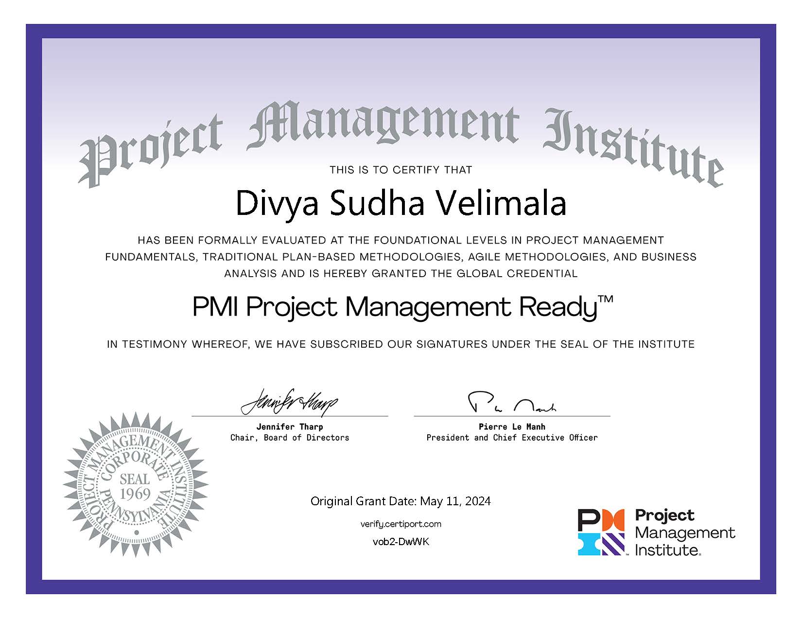 PMI Project Management Ready – Degree Plus